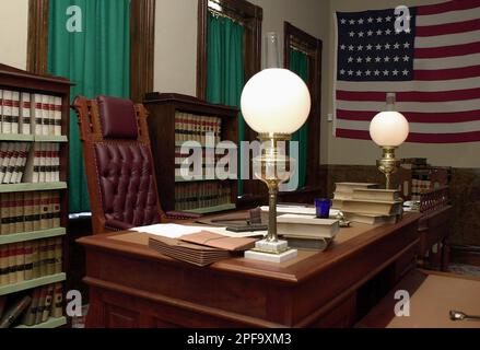 Judge Isaac C Parker, the 'Hanging Judge', in his later years, c1890s ...