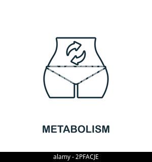 Metabolism icon. Monochrome simple Detox Diet icon for templates, web ...