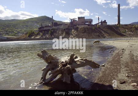 The Teck Cominco zinc and lead smelter in Trail, British Columbia ...