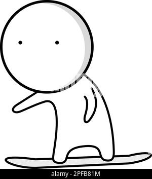 Snowboarding Sport People On Snowy Mountain Vector Stock Vector Image ...