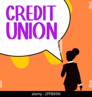 Text showing inspiration Credit Union. Business idea cooperative ...