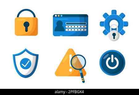 Digital data protection design element vector. Cyber security ...