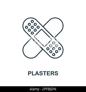 Plasters icon. Simple element from healthcare collection. Creative ...