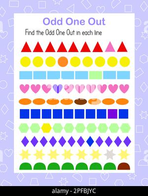 Find the odd one out vector illustration. Spot the difference Stock ...