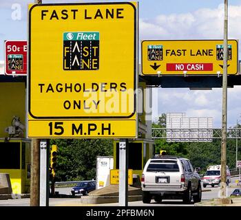 Toll booths on the Massachusetts Turnpike in Boston Stock Photo - Alamy