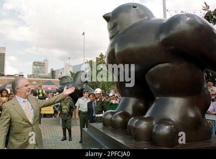 Botero bird Sculpture destroyed by a bomb on a terrorist attack at San ...