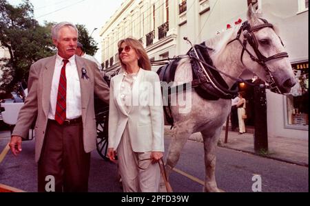 "Ted Turner and his wife arrive at the premiere of ""The Interpreter ...