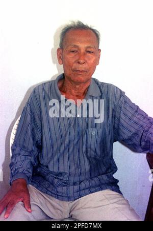 Khmer Rouge Army Chief Ta Mok is seen in this picture taken from ...