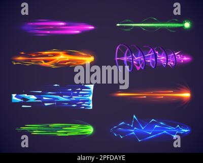 blaster projectile game cartoon vector illustration Stock Vector Image ...