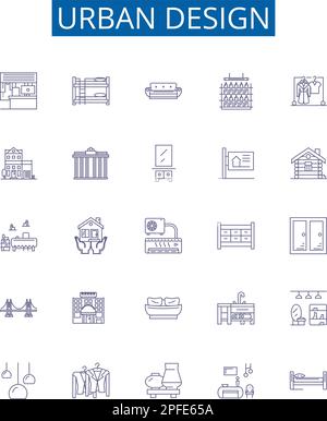 Urban development line icons collection. Renovation, Gentrification ...