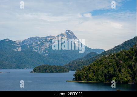 Lake Espejo Chico as seen from the Seven lakes Road, Ruta 40, Neuquén ...