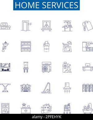 Homecare Services Collection Icons Set Vector Stock Vector Image & Art ...