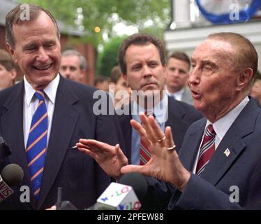 Gov. Strom Thurmond (D-South Carolina) is seen at the Belgian embassy ...