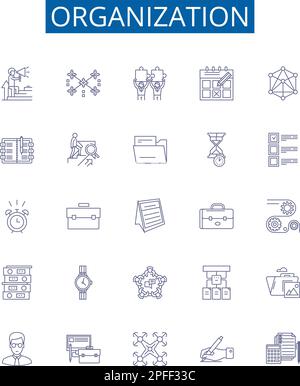 Organization outline icons collection. Organize, Structure, Entity ...