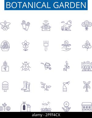 Arboretum & Flora line icons collection. Botanical, Habitat, Foliage ...