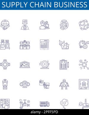 Fulfillment and Distribution line icons collection. Accomplishment ...