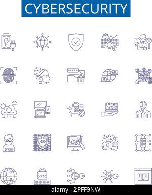 Cybersecurity line icons collection. Encryption, Vulnerability ...