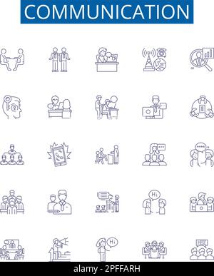 Verbalization line icons collection. Articulation, Verbalization, Communication, Expression ...