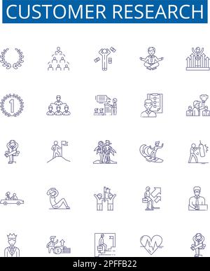Customer insights line icons collection. Feedback, Analytics, Trends ...