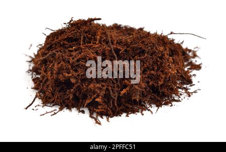 Fern root substrate isolated on white background Stock Photo - Alamy