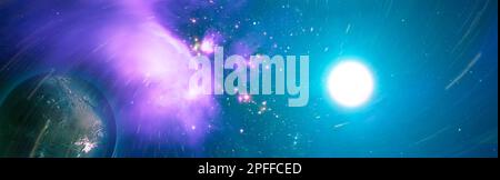 Mystical beautiful space. Unforgettable diverse space background ...