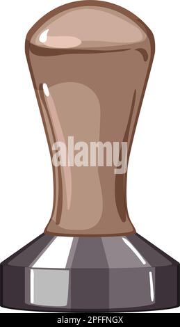 restaurant tamper coffee cartoon vector illustration Stock Vector Image ...