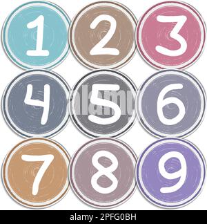Set of circles with numbers, vector eps10 illustration Stock Vector ...