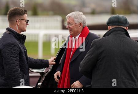 Sir Alex Ferguson arriving ahead of day four of the Cheltenham Festival ...