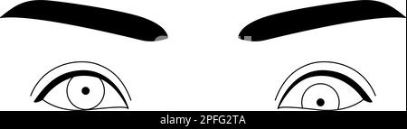 Medical illustrations, diagrammatic line drawings of eye diseases ...