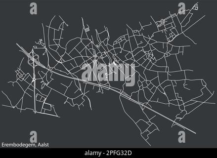 Street roads map of the EREMBODEGEM COMMUNE, AALST Stock Vector Image ...