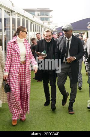 Jade Holland Cooper (left) with Julian Dunkerton arrives on day one of ...