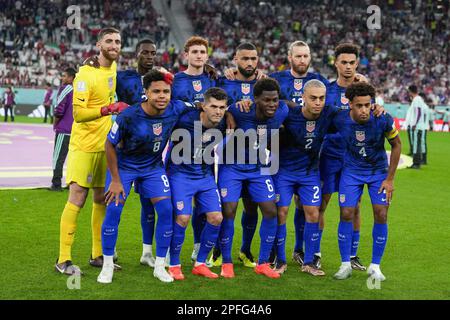 Iran team pose for a group photo prior to the World Cup Group G soccer ...