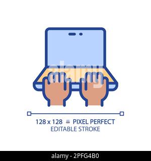 Laptop pixel perfect RGB color ui icon Stock Vector Image & Art - Alamy