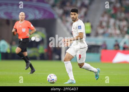 IR Iran' Mehdi Taremi (9) in actions against the Belgium during the ...
