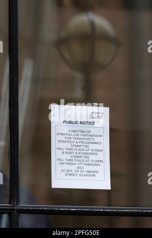 SPT - Strathclyde Partnership for Transport - sign and logo outside 131 ...