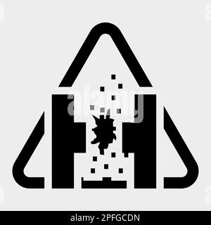 Danger Of Molten Metal Symbol Sign Isolate On White Background,Vector ...