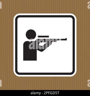 Shooting Range Diamond Caution Sign Rifle Range Symbol Stock Vector ...