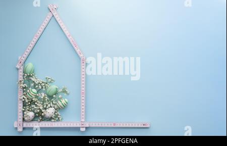 Easter greetings Card for construction company with copy space. Easter ...