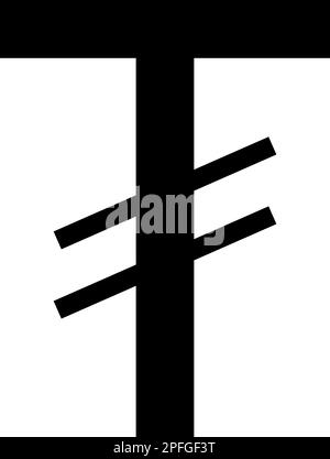 Symbol Tugrik Mongolia currency MNT money contour outline line icon ...