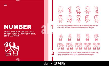 number character cute landing header vector Stock Vector Image & Art ...