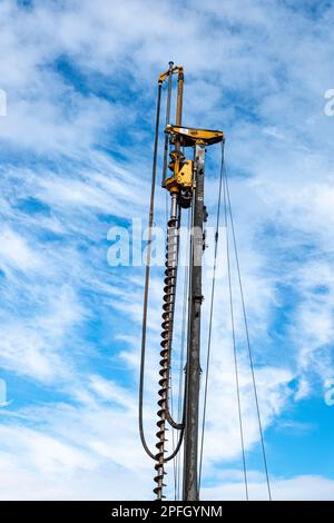 Piling rig on building site UK Stock Photo - Alamy