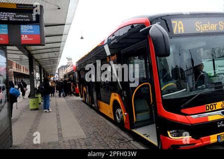Kastrup/Copenhagen /Denmark/17 March 2023/Danish public bus metro and ...