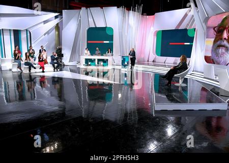 Milan, TV show 'TV Talk' - Silvia Motta, Sebastiano Pucciarelli, Cinzia ...