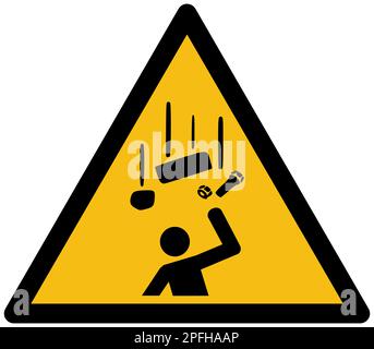 Hazard sign with falling objects symbol Stock Photo - Alamy