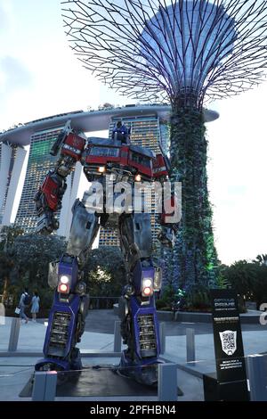 Singapore, Singapore. 17th Mar, 2023. Transformers life-sized statue of ...