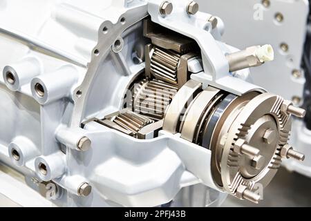 Electric central drive gear engine cross section Stock Photo - Alamy