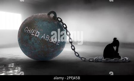 Illustration of child abuse Stock Photo - Alamy
