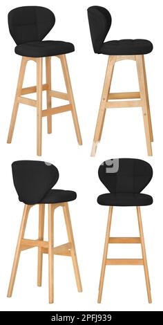 metal chair different angles isolated on white background Stock Photo ...
