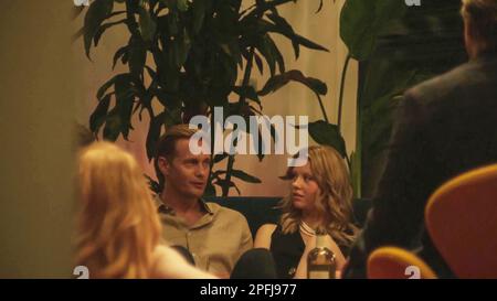 Infinity Pool movie 2023 Mia Goth & Alexander Skarsgard Stock Photo - Alamy
