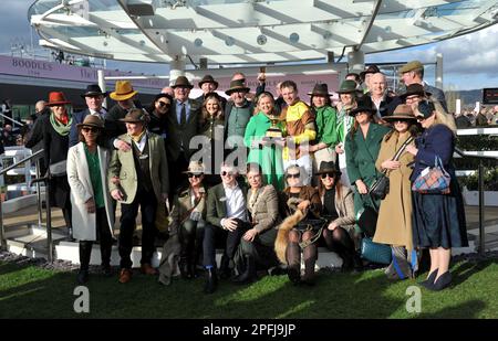 Boodles Cheltenham Gold Cup Winning owner Audrey Turley (centre) right ...